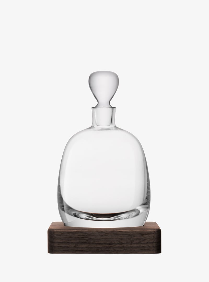 Islay Decanter & Walnut Base 1L, Clear | Whisky Collection | LSA Drinkware