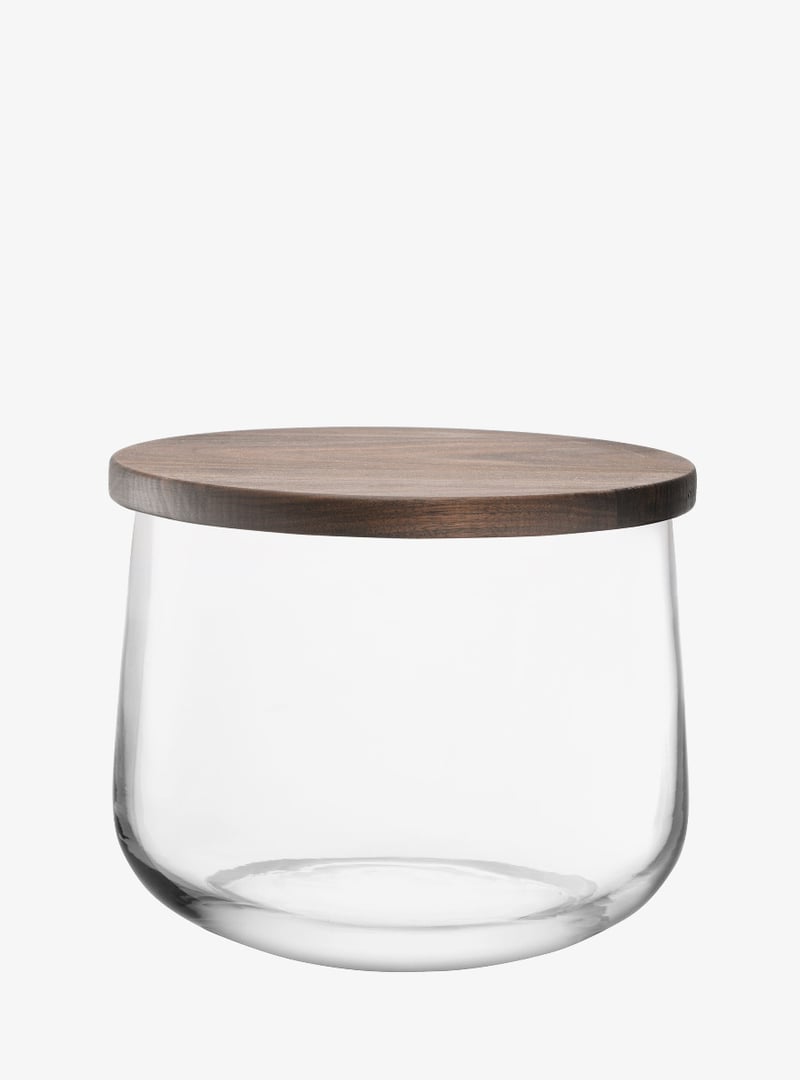 Bowl & Walnut Lid 8.5in, Clear | City | LSA Tableware