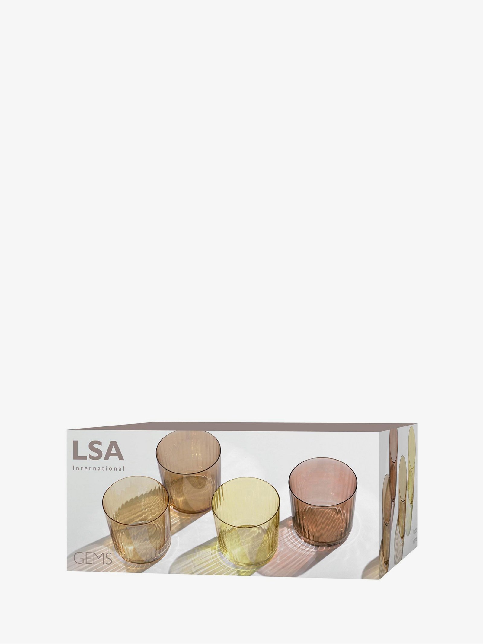 Tumbler x 4 310ml, Assorted | Gems Collection | LSA Drinkware