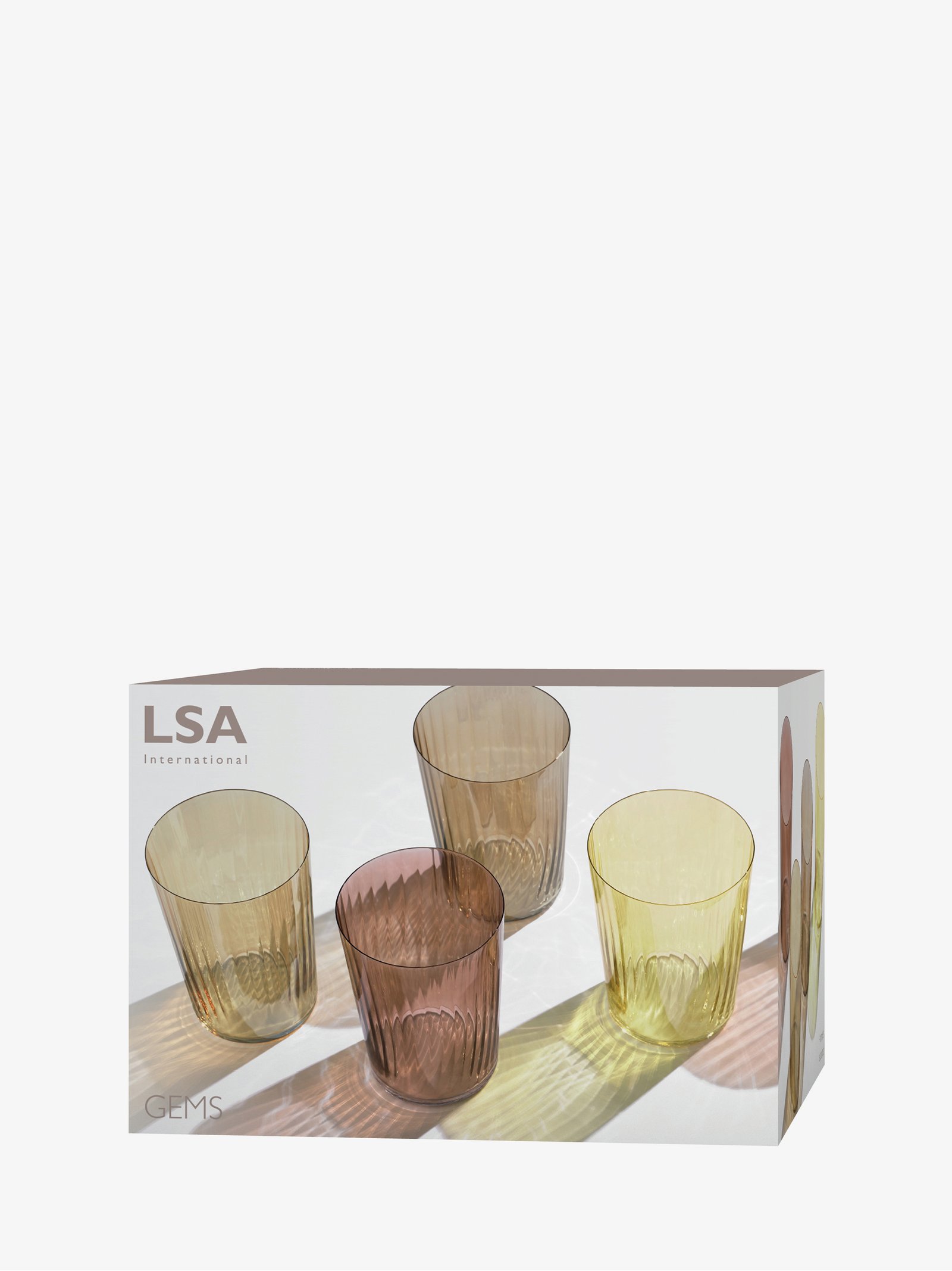 Tumbler x 4 560ml, Assorted | Gems Collection | LSA Drinkware