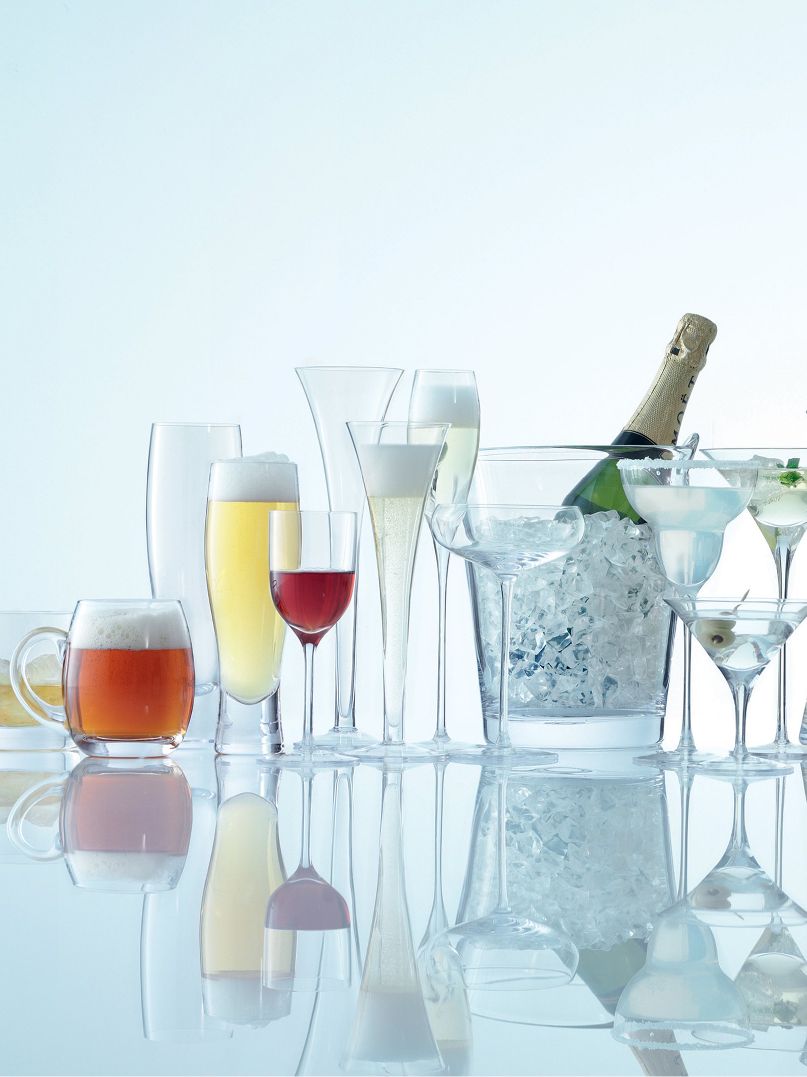 Lager Glass x 2 550ml, Clear | Bar Collection | LSA Drinkware