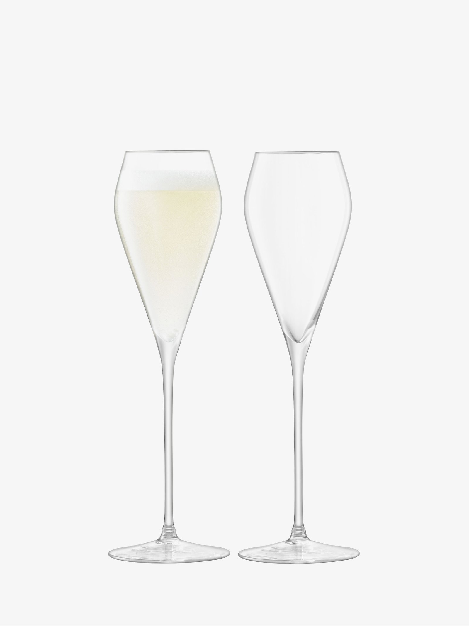 Prosecco Glass x 2 250ml, Clear | Wine Collection | LSA Drinkware