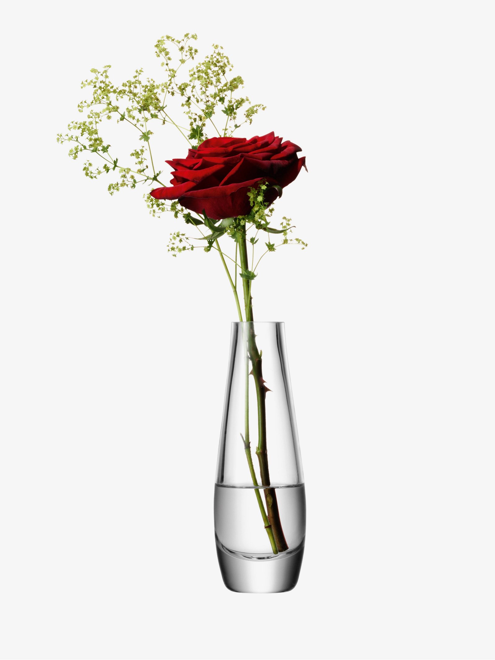 Single Stem Vase H17cm, Clear | Flower Collection | LSA Interior