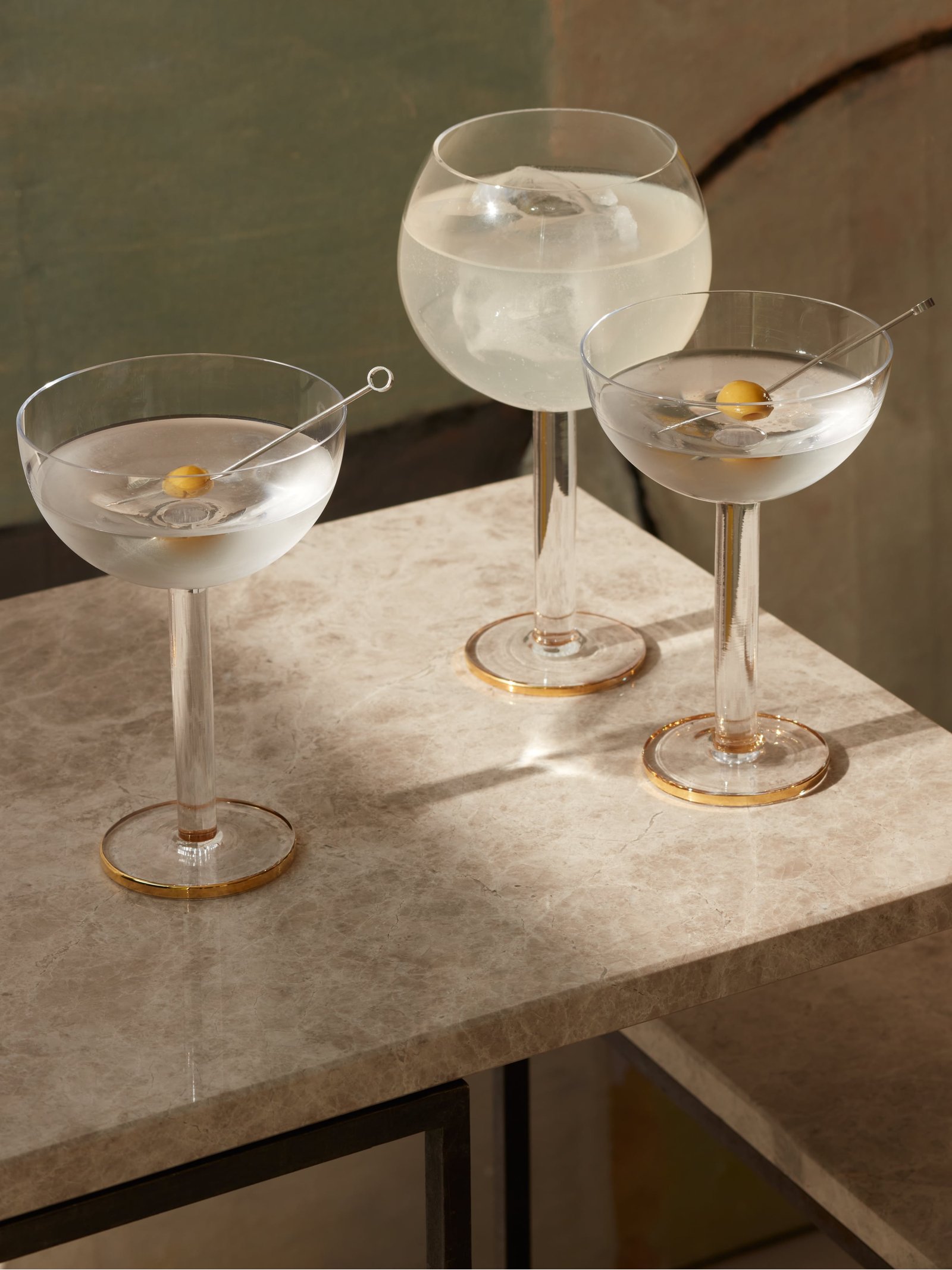 Balloon Glass x 2 19oz, Gold | Luca | LSA Drinkware