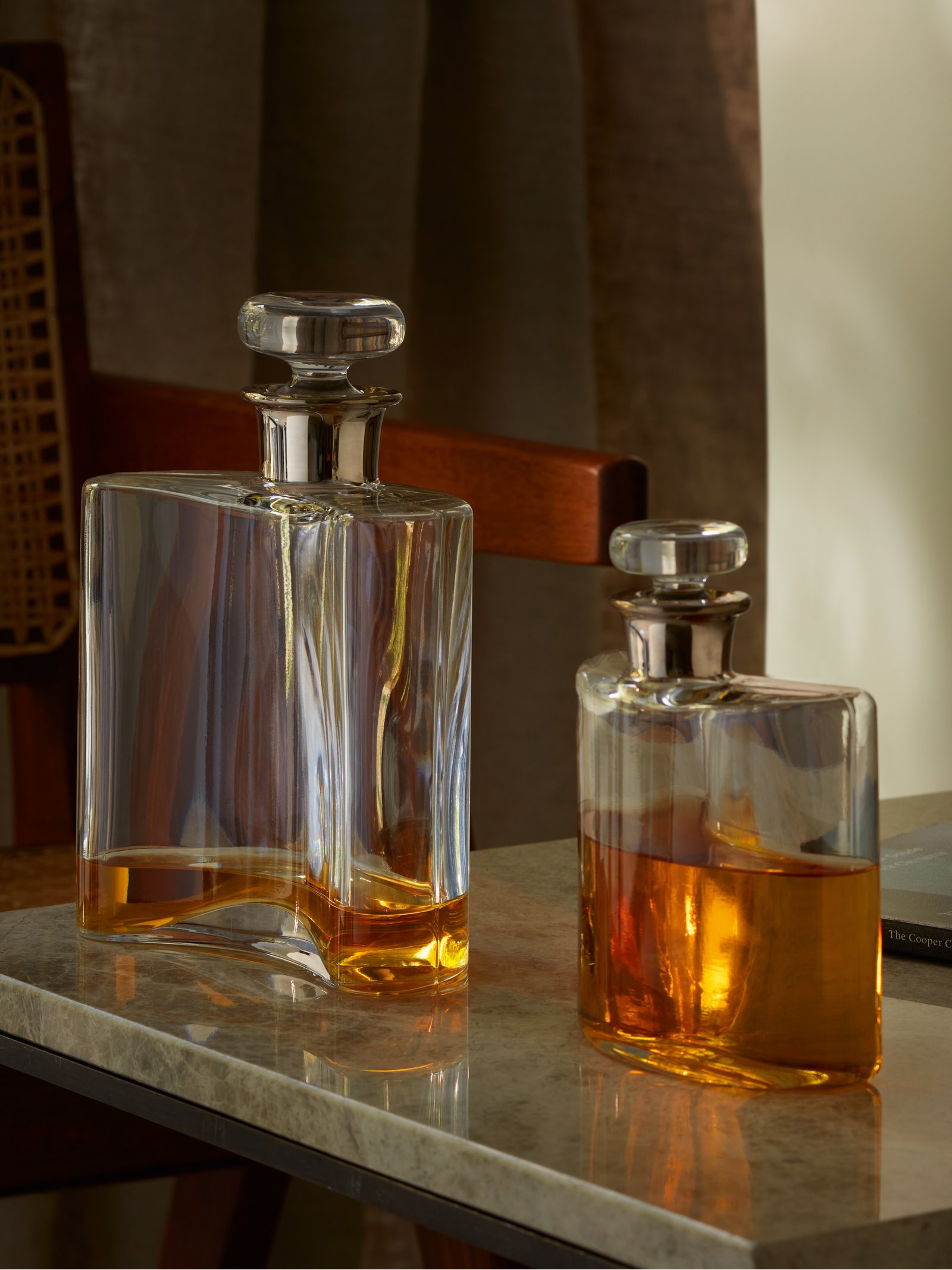 Decanter 350ml, Clear/Platinum Neck | Flask Collection | LSA Drinkware