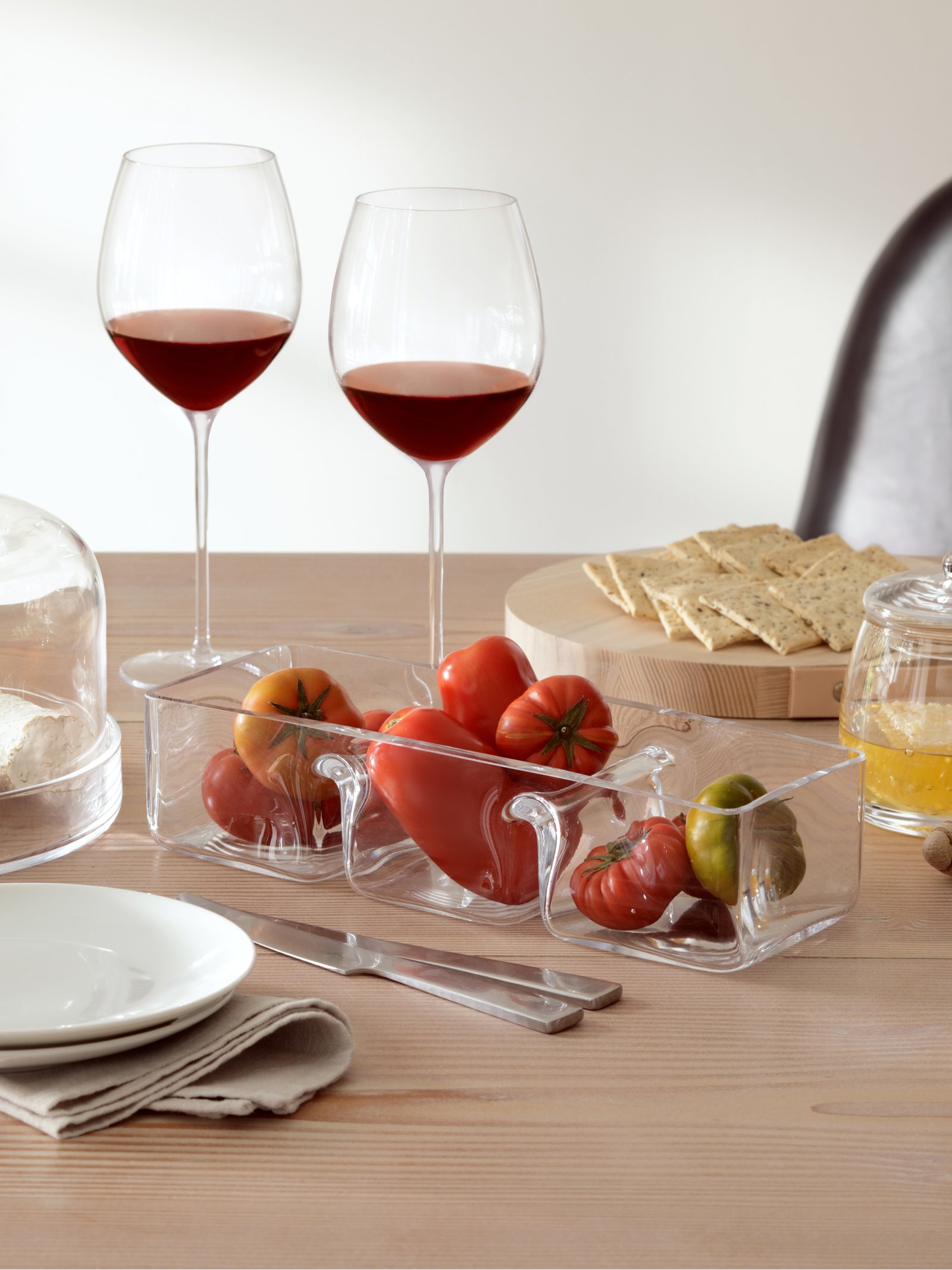 Trio Dish L30cm W11cm, Clear | Serve Collection | LSA Tableware