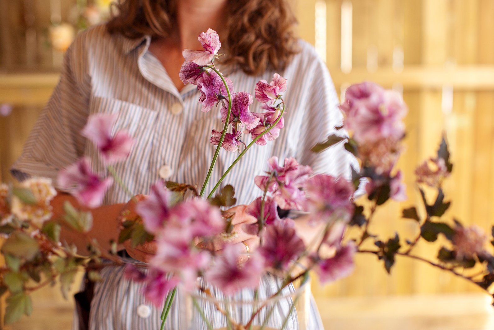 Summer flower arranging