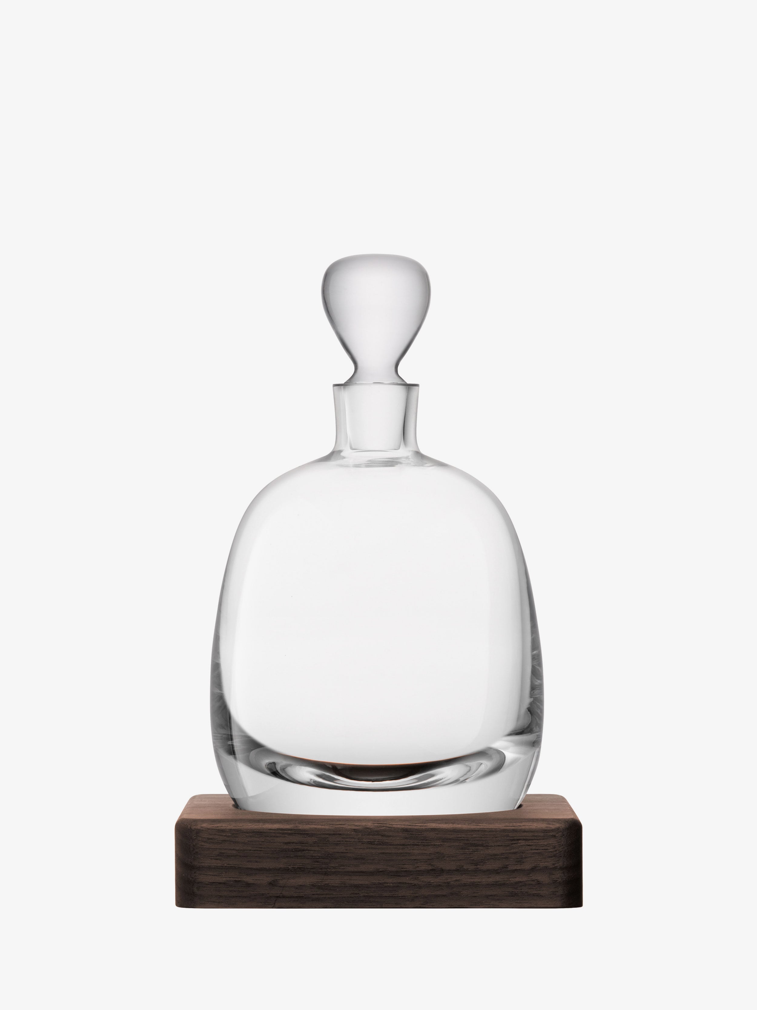 Islay Decanter & Walnut Base 1L, Clear | Whisky Collection | LSA Drinkware